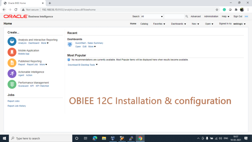 Installing OBIEE 12C [Version 12.2.1.4.0] – Tech……Answers